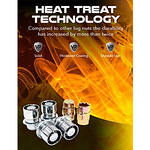 Set of 4 12x1.5 Veritek OE 1.47 Inch Mag Factory Style Replacement Chrome Lug Nut Wheel Locks with 2 Zinc Keys for Factory Wheels VPE-45700N2CH