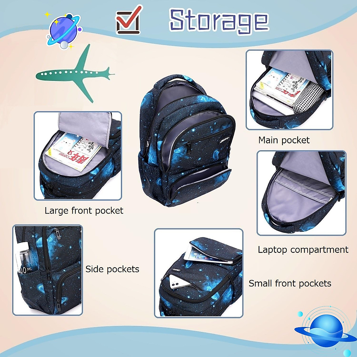 ETAISHOW Boys Girls Rolling Backpack with Wheels Geometric Kids Roller School Bag Wheeled Bookbag for Women Purple