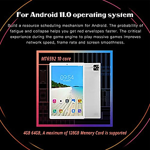 AMONIDA HD Tablet, Large Tablet 100‑240V 10.1 Inch IPS for Work (US Plug)