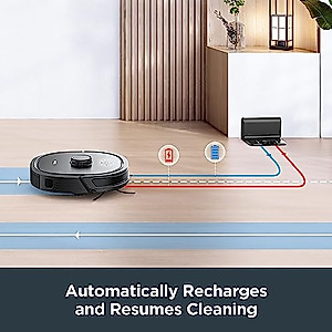 EUREKA Robotic Vacuum Cleaner, NER650 2000Pa Robot Vacuum with LDS Navigation, Smart Mapping and Wi-Fi Connected for Carpet Floor with Alexa Google Assistant Black