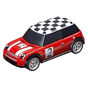Carrera First Nintendo Mario Kart Slot Car Race Track - Includes 2 Cars: Mario and Yoshi and Two-Controllers - Battery-Powered Beginner Set for Kids Ages 3 Years and Up