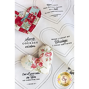 Shabby Fabrics Patchwork Heart Pocket Prayer Quilt Panel (Natural)