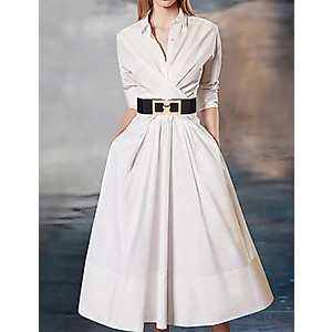 TOPACC 2-Piece Wide belts for women Dresses Elastic Western Cinch Belt Stretch Retro Buckle Ladies Fashion