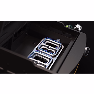 HALO Elite Griddle Propane Gas, 20.7''×13.2''(273sq.in) Cooking Surface with Wind Proof Design and Dual Burner, XL Rear Grease Container, a Bubble Leveler (1 Burner)