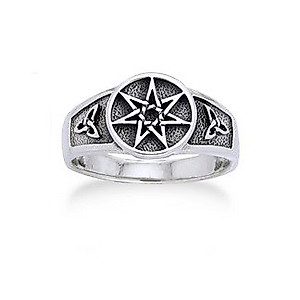 Sterling Silver Faerie or Elven Star and Celtic Knot Ring Size 7(Sizes 4,5,6,7,8,9,10,11)