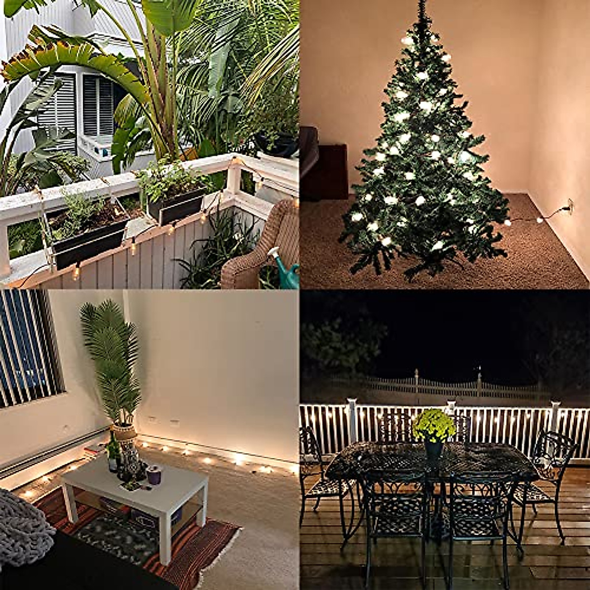 hairmiss 25ft Outdoor Edison Bulb String Lights ST35 Edison Bulbs(Plus 2 Extra Bulbs), UL Listed for Indoor/Outdoor Decor, Perfect for Garden/Backyard/Pergola/Patio/Party (Black)