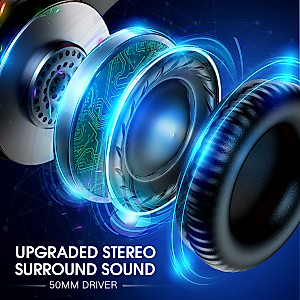 Gaming Headsets for Xbox One PC PS4 PS5 - Computer Over Ear Headphones with Noise Cancelling Mic & Stereo Sound for Nintendo Switch - Camo