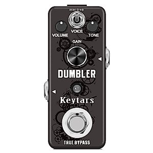 Keytars Analog Dumbler Guitar Effect Pedal for Elecdtric Guitar With Medium Low Distortion Mini Size True Bypass