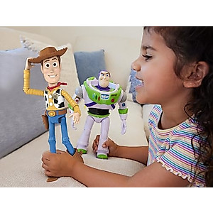 Mattel Disney and Pixar Toy Story Large Action Figure, Posable Woody Collectible in Signature Sheriff Look with Removable Hat, 12-inch Scale