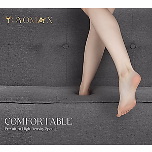yoyomax Futon Sofa Bed Couch, Convertible Sofa Bed- Breathable Fabric Folding Sofa Bed Easy to Clean-Ideal for Bedroom, Living Room, Apartment and Office-Compact Design for Spacing Saving