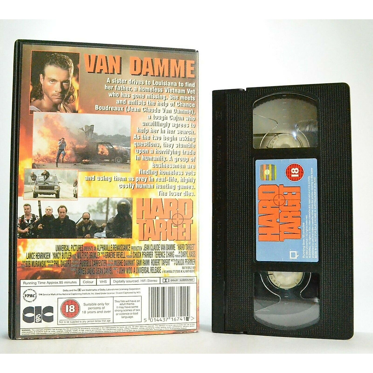 Hard Target (1993); [John Woo] Action - Large Box - Van Damme - Pal VHS