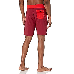 Oakley Standard Double Up 20 RC Boardshort, Red Line/Iron Red, 34