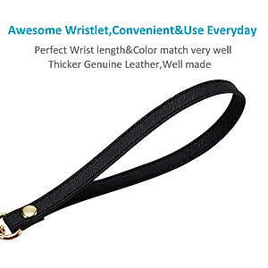 UTreers Wristlet KeyChain Strap for Wallets Bag Keys Phone Case Wristlet Strap Genuine Leather Strong&Sturdy