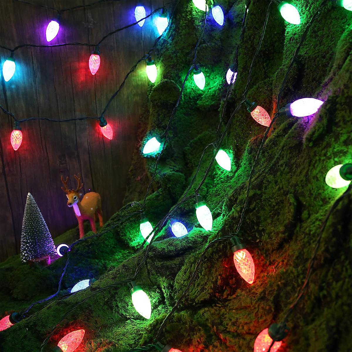 iBaycon C9 Christmas Lights 72ft 200 LED 8 Modes Xmas String Lights Waterproof Solar Fairy Lights for Garden, Patio, Fence, Balcony, Outdoors (Multicolor)