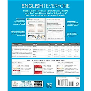 English for Everyone: Level 4 Practice Book - Advanced English: ESL Workbook, Interactive English Learning for Adults