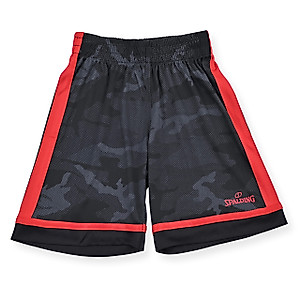 Spalding Boys 2 Pack Performance Basketball Shorts, Red/Black, 5/6