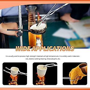 Tanstic 4Pcs Crucible Tongs with General Gloves Set, 10'' 14'' 16'' Stainless Steel Professional Grade Crucible Tongs Kit for Industry Laboratory