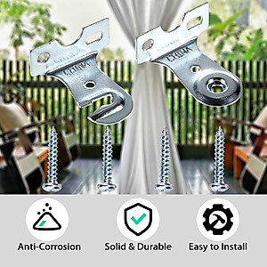 Sumnacon Metal Window Shade Brackets-4PCS Roller Shade Hardware Outside Mount with Screws,Sturdy Roller Shades Bracket for Living Room,Bedroom,Offices