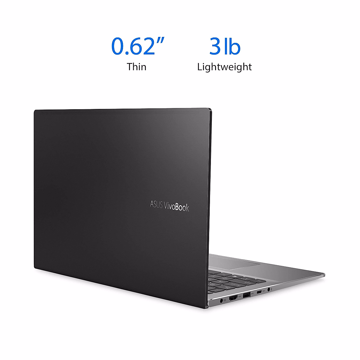 Asus VivoBook S14 S433 Thin and Light 14 FHD Display, Intel Core i5-10210U CPU, 8GB DDR4 RAM, 512GB PCIe SSD, Windows 10 Home, Indie Black, S433FA-DS51 (Renewed)