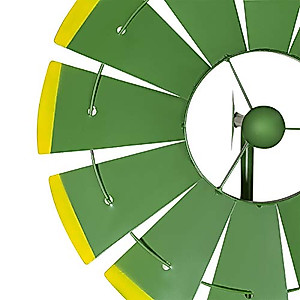 XtremepowerUS 8FT Green Metal Windmill Yard Garden Wind Mill