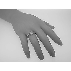 LetsBuyGold 10k Yellow Gold Natural Opal & Cultured Pearl Womens Trilogy Ring - Size 11.25