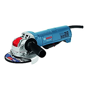 Bosch GWX10-45PE 4-1/2 In. X-LOCK Ergonomic Angle Grinder with Paddle Switch with Bosch GWX27LM450 4-1/2 In. x 1/4 In. X-LOCK Arbor Type 27 30 Grit Metal Grinding Abrasive Wheel