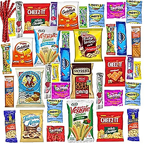 Birthday Gift Basket Care Package (45 Count) Snacks Food Cookies Chips Candy Party Variety Gift Box Pack Assortment Basket Bundle Mix Bulk Sampler Treat College Students Kids Teens Office School