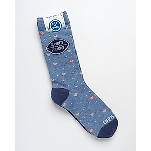 Life is Good Women's Socks - Novelty Crew Cut Socks (3 Pack), Size Shoe Size: 4-10, Navy