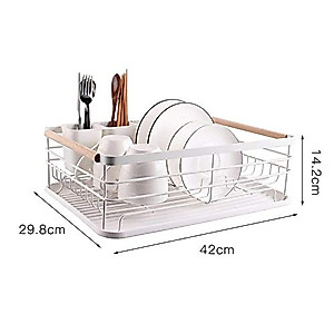 PDGJG Metal Paint Sink Drain Rack Kitchen Shelves Supplies Storage Sink Dish Rack Dish Drainer Accessories Organizer