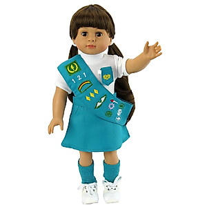 American Fashion World Girl Uniform for 18-inch Dolls| Premium Quality & Trendy Design | Dolls Clothes | Outfit Fashions for Dolls for Popular Brands