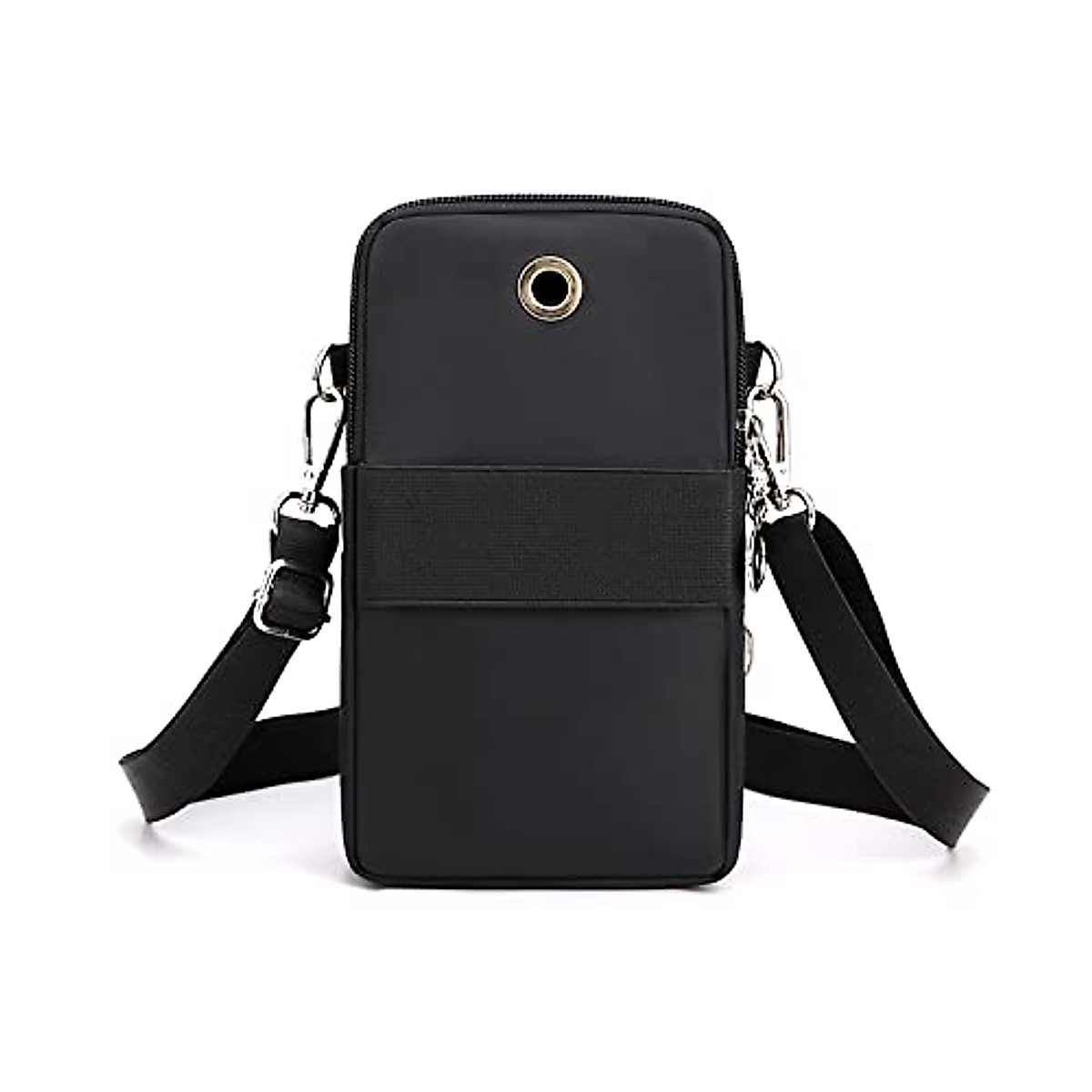 Small Crossbody Bag Cell Phone Purse Wallet Wristband Armband for Samsung Galaxy S22 Ultra S22+ S20 S21 FE A53 A03s A13 Moto G Power 2022 G Stylus 5G OnePlus Nord N200 TCL 30 SE BLU G91 F91 (Black)