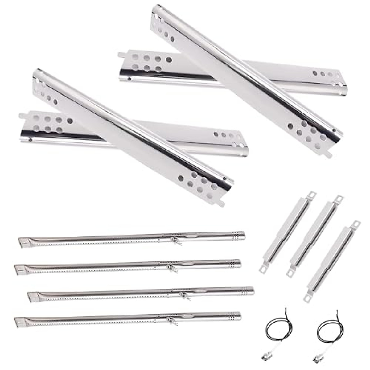 kingsea Grill Replacement Parts Kit Compatible with Charbroil 463347519,463347017,463673017,463673517,463673617,463673619,Heating Plates,Burner,Crossover Tube