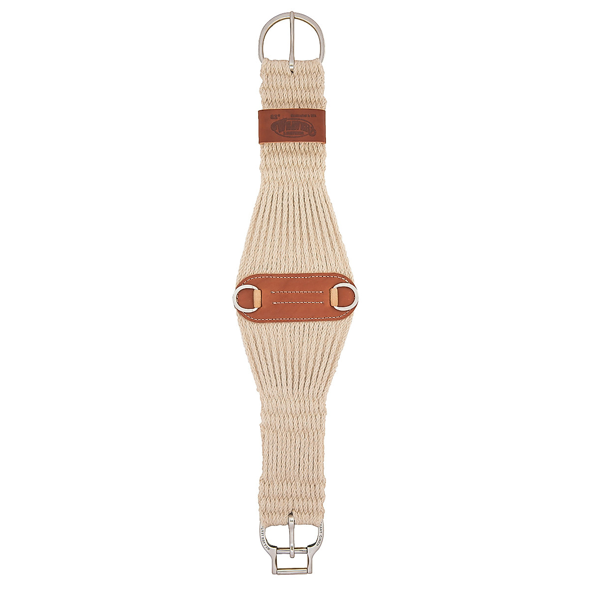 Weaver Leather Mohair Blend 27 Strand Roper Smart Cinch, Natural, 28