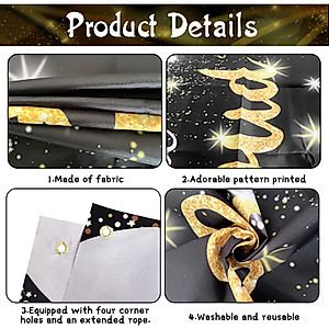 YQUQWN, We Are So Proud of You Banner Graduation Banner Black and Gold Graduation Party Decorations 2024 72x44 Inch Graduation Decorations 2024 Graduation Backdrop Congratulations Decorations Class of