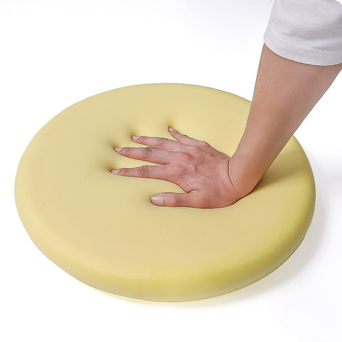 Memory Foam Seat Cushion Slip Resistant Round Stool Cushion,Durable Soft Pad for Office, Dining, Kitchen Chairs (Coffee)
