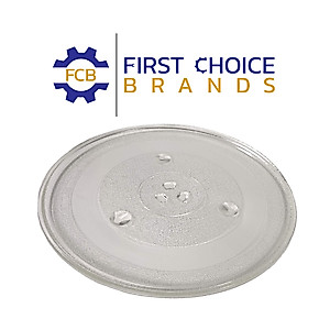 First Choice Brands 12.4" Glass Microwave Turntable Replacement Plate For GE, Samsung, Hotpoint And More - 315mm