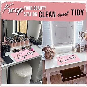 Makeup Mat for Vanity Top Protector, 24x12, Heat Resistant Vanity Mat, Vanity Organizer Mat, Vanity Desk Protector Mat, Dual-Sided, Oilproof, Dustproof, Perfect for Makeup Lover Gift, Sixteen Gifts