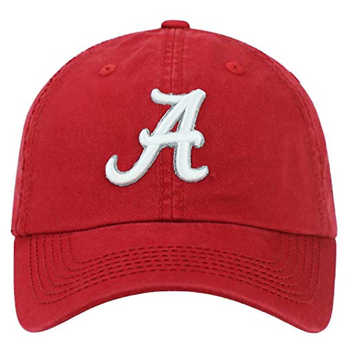 Top of the World Alabama Crimson Tide Men's Relaxed Fit Adjustable Hat Team Color Primary Icon, Adjustable