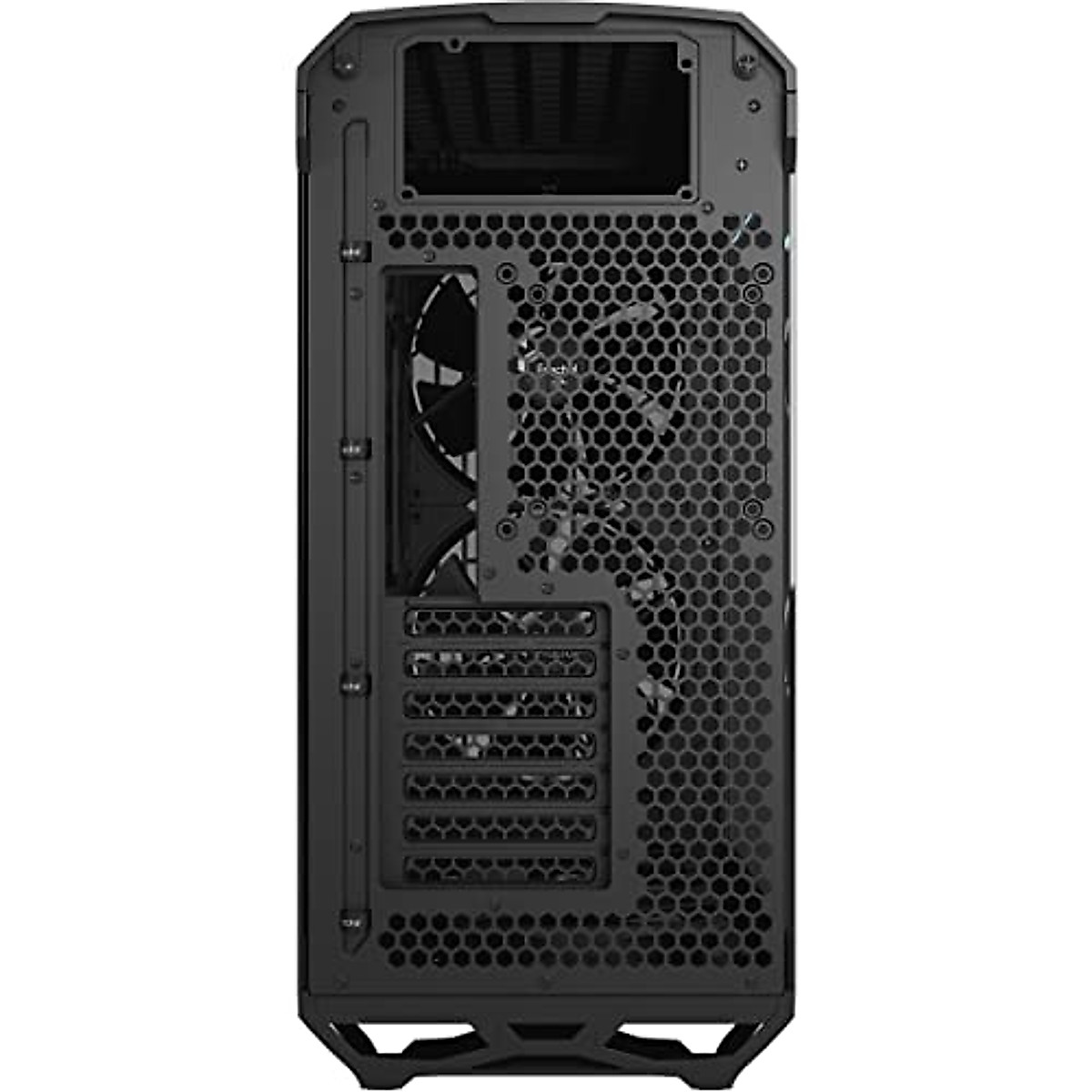 Fractal Design Torrent Black - Dark Tint Tempered Glass Side Panel - Open Grille for Maximum air Intake - Two 180mm PWM and Three 140mm Fans Included - Type C - ATX Airflow Mid Tower PC Gaming Case