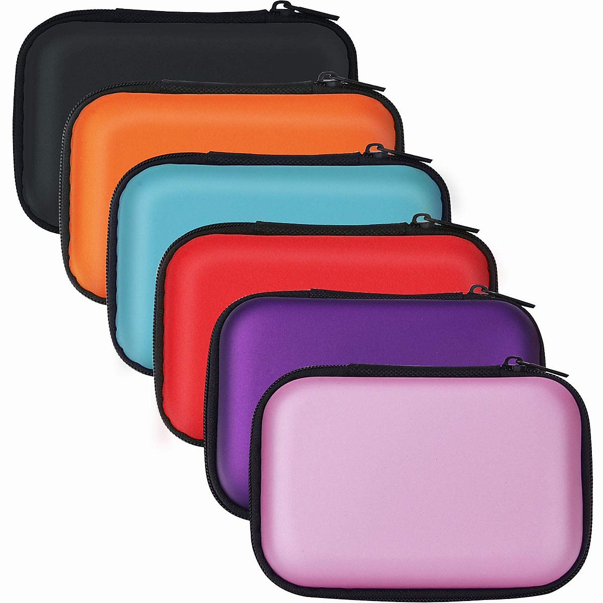 Sunmns Headphone Case Earphone SD TF Card USB Flash Disk Storage Cases Bag, 6 Pieces