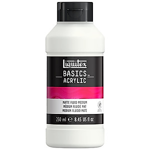 Liquitex BASICS Matte Fluid Medium, 250ml (8.4oz) Bottle