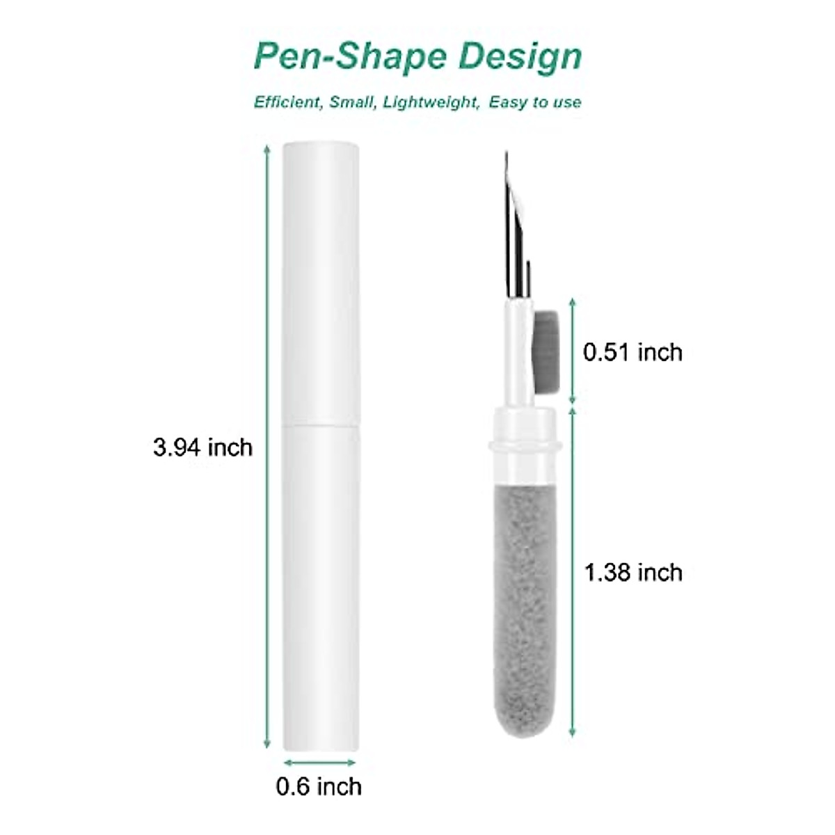 MOJOTORY Earbuds Cleaning Pen with Soft Brush, 18Pcs Bluetooth Earphone Cleaning Kit, Multifunctional Earpod Cleaner Set for Wireless Earbuds, Headphone, Cameras, Keyboard and Mobile Phone (White)