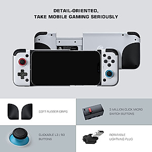 GameSir X2 Lightning Mobile Gaming Controller, Phone Controller for iPhone iOS, Wireless Mobile Game Controller Grip Support Xbox Game Pass, xCloud, Stadia, Vortex and More