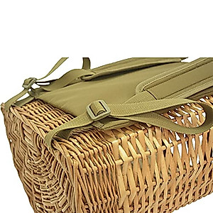 Acropolis Mushroom Foraging Bag - Wicker Basket for Adults and Kids - Haversack Bushcraft Bags - Gardeners Harvest Basket - Forage Pouch for Hiking, Morel Mushrooms, Camping, Hunting, X-Large, PHG-5