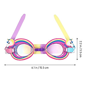 PRETYZOOM Kids Swim Goggles Unicorn Anti- UV Swimming Goggles Anti- Water Pool Goggles for Girls Boys