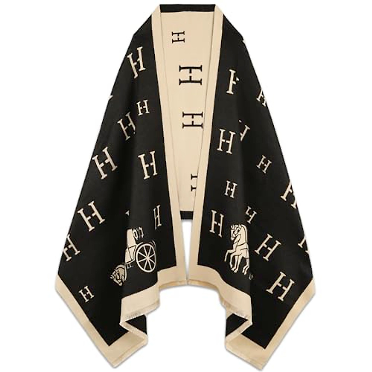 EXTREE Scarfs for Women Pashmina Silky Shawl Wrap for Evening Dressing Blanket Open Front Poncho Cape