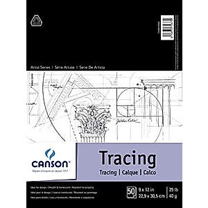 Artograph LED Tracer Art Projector for Image Transfer | Canson Tracing Paper 9X12 25 Lb 50 Sheets
