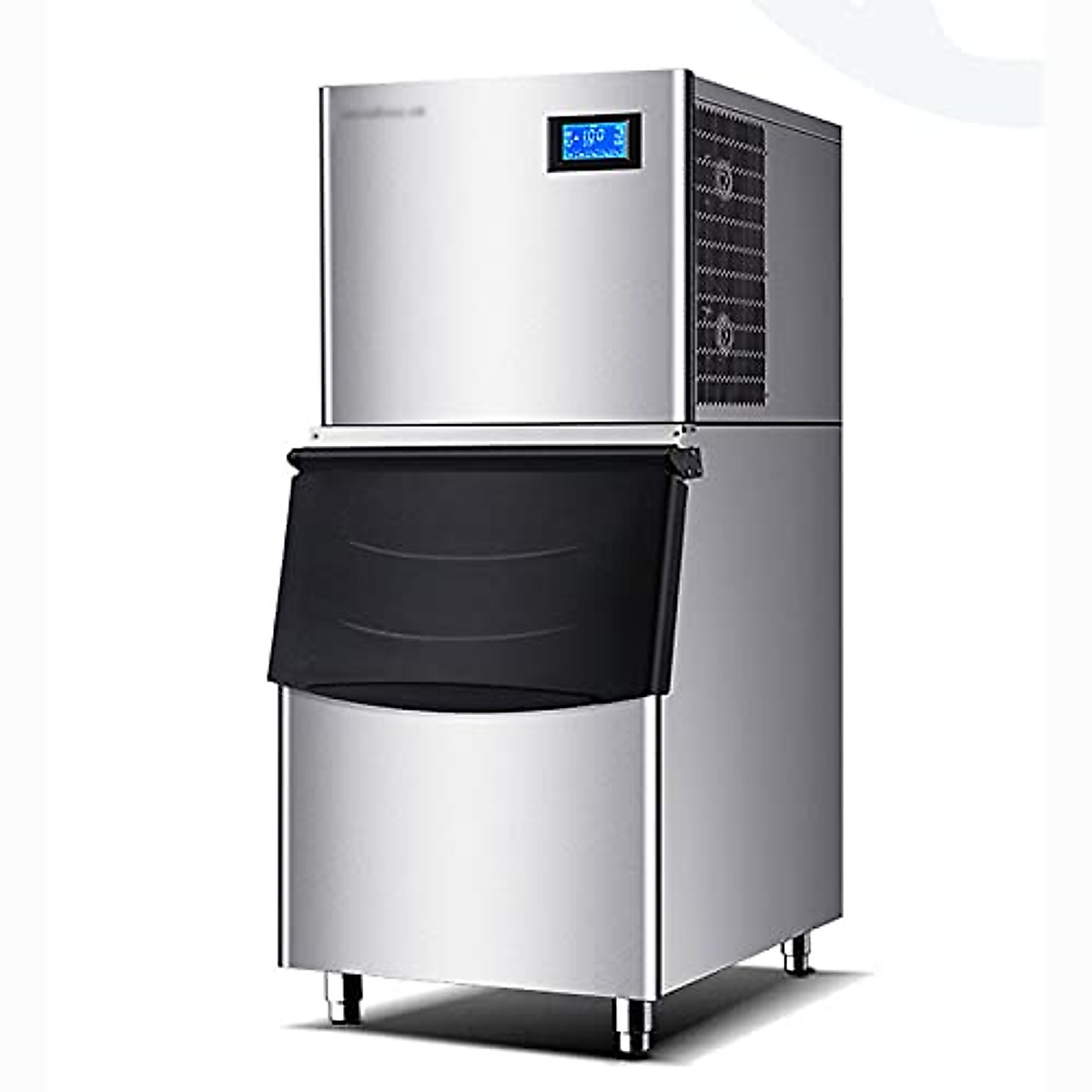 Ice maker countertop Commercial Ice Maker 440lb Every 24 Hours 331lb Storage Capacity Stainless Steel Great for Hotels, Restaurants, Bars, Includes Connection Hoses and Ice Scoop Household/Kitchen/Off