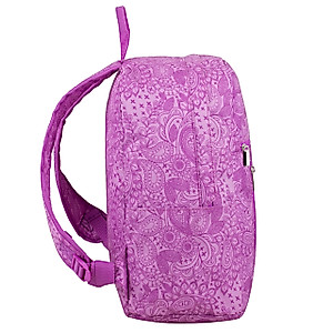 BODHI Adorn Casual Paisley Midi Backpack, 15" Tall, Blackberry/Colorful Paisley Print