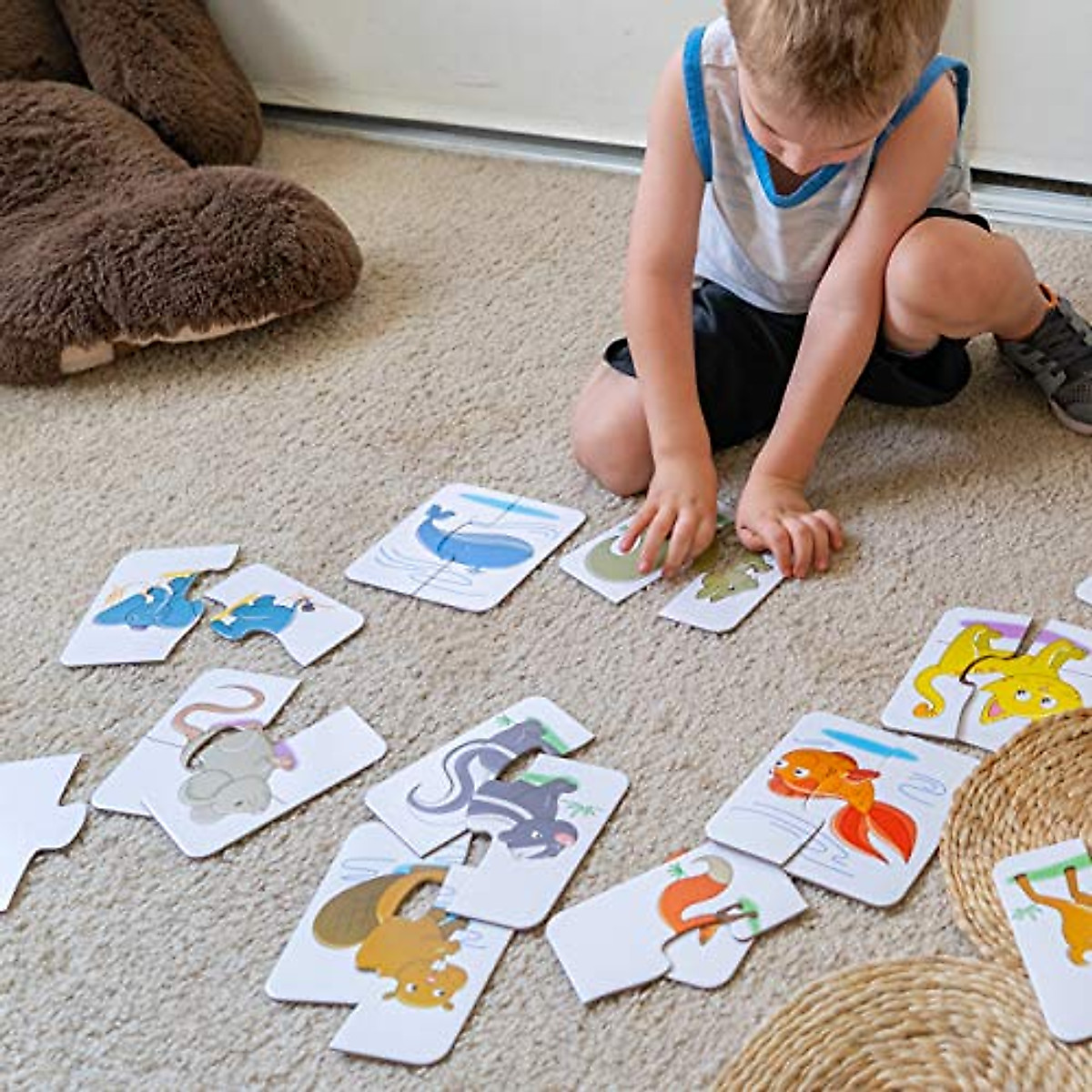 The Learning Journey: My First Match It - Head and Tails - 15 Piece Self-Correcting Animal Matching Puzzles - Learning Toys for Toddlers 1-3 - Award Winning Toys